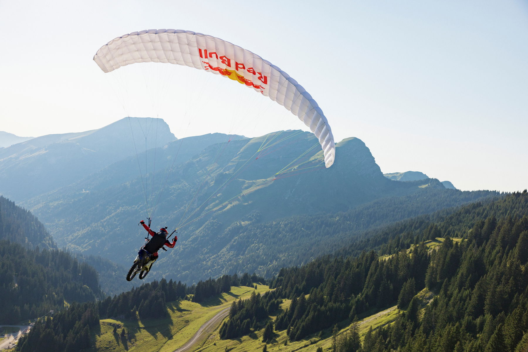 Red Bull Athlete Lands Extreme Parachute Dirt Bike | Visordown