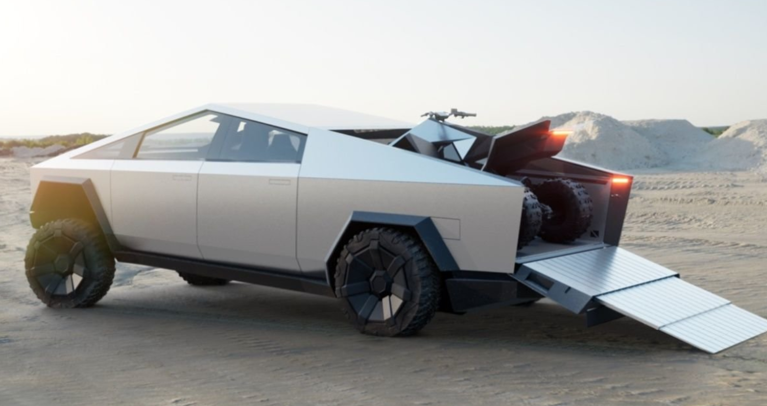 Divisive Tesla Cybertruck adds ATV, hints at future Tesla motorcycle ...